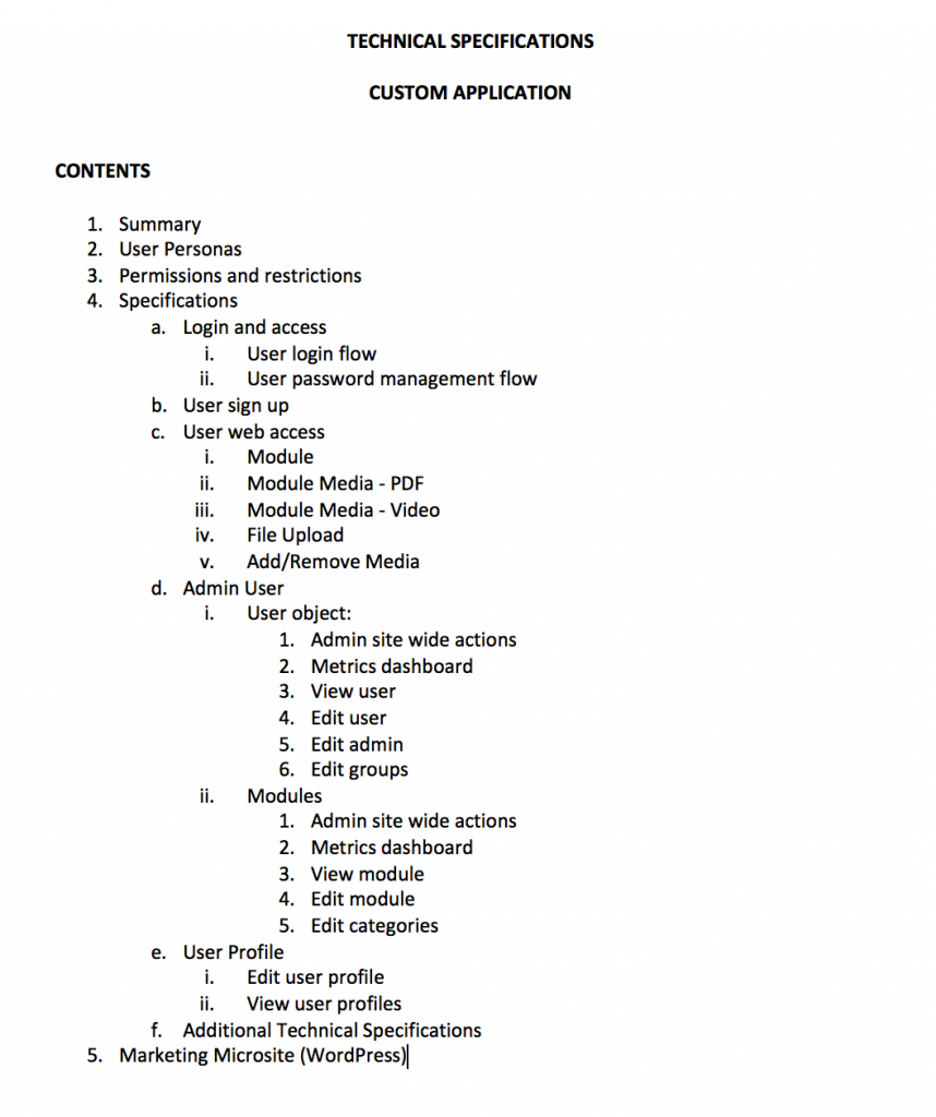 How To Build A Software Specification Document Mayven Studios 